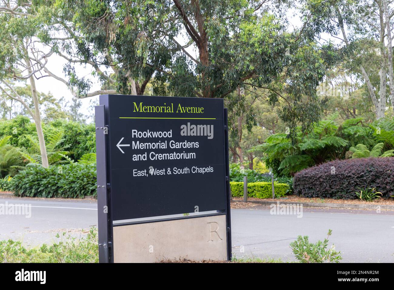 Rookwood cemetery and crematorium memorial gardens, signage,Sydney,NSW,Australia Stock Photo - Alamy