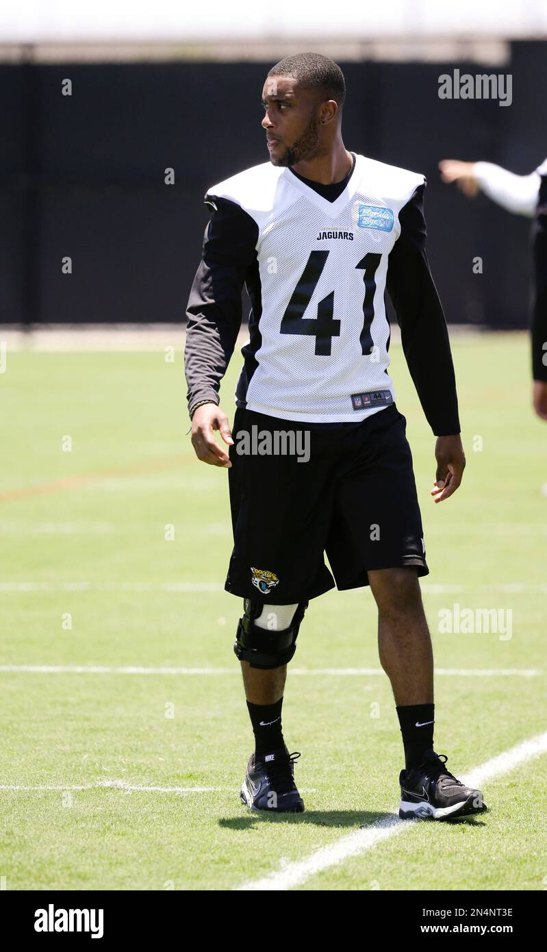Jacksonville Jaguars corner back Aaron Colvin walks on the field during ...