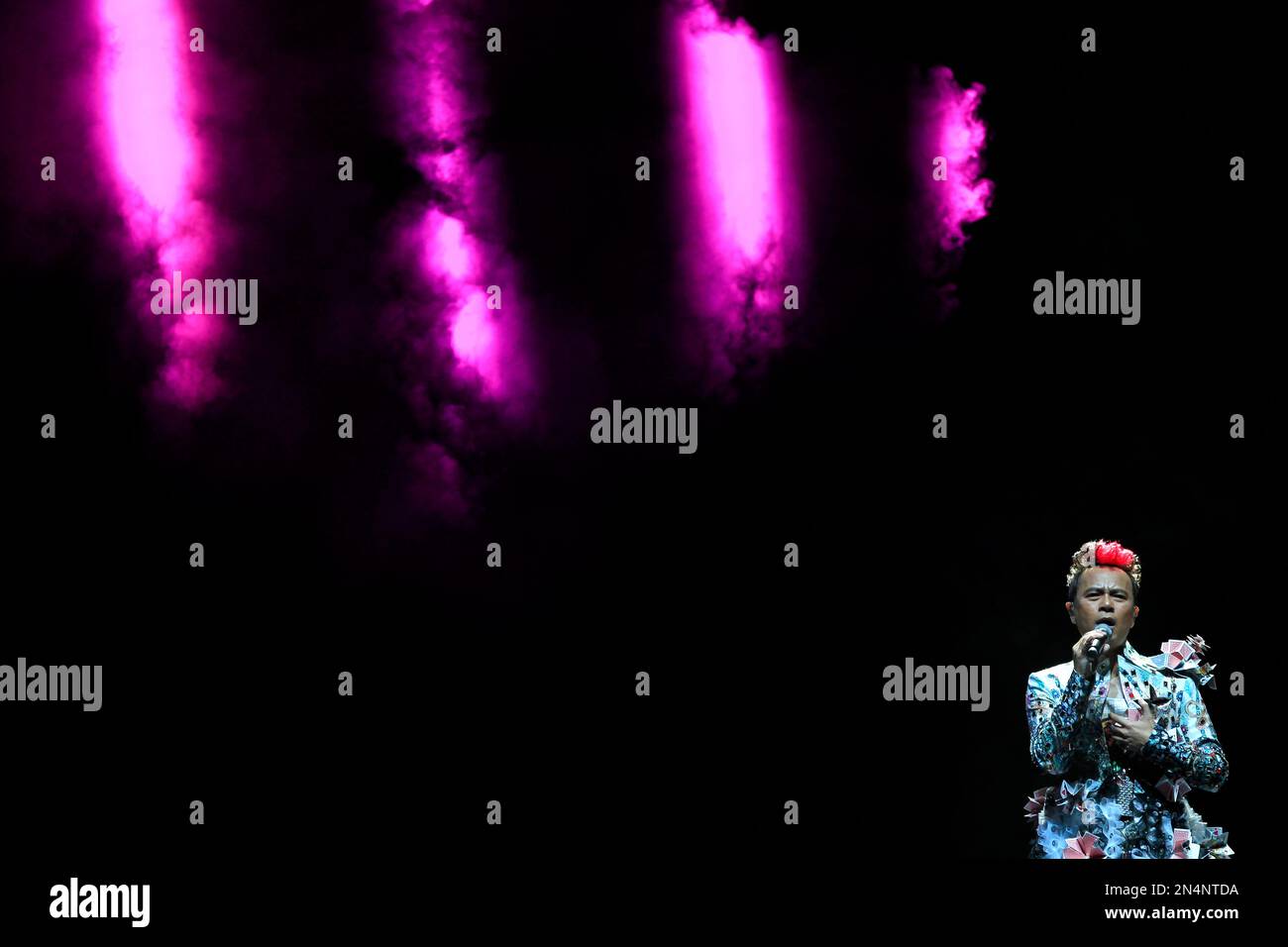 Hong Kong singer Hacken Lee performs at "Alan & Hacken 10th Anniversary ...