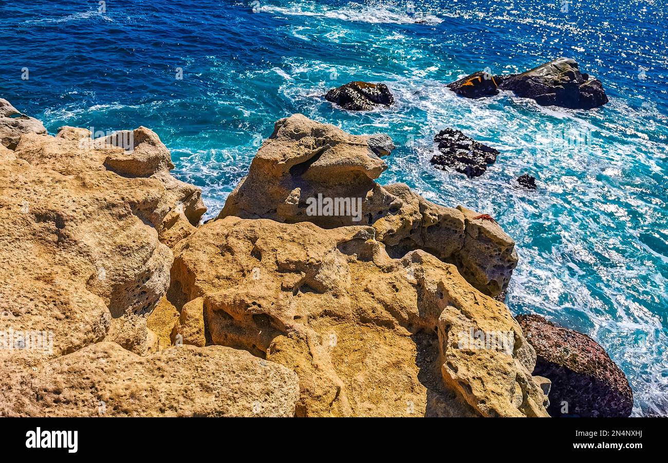 Beautiful rocks cliffs stones and boulders and huge big surfer waves ...