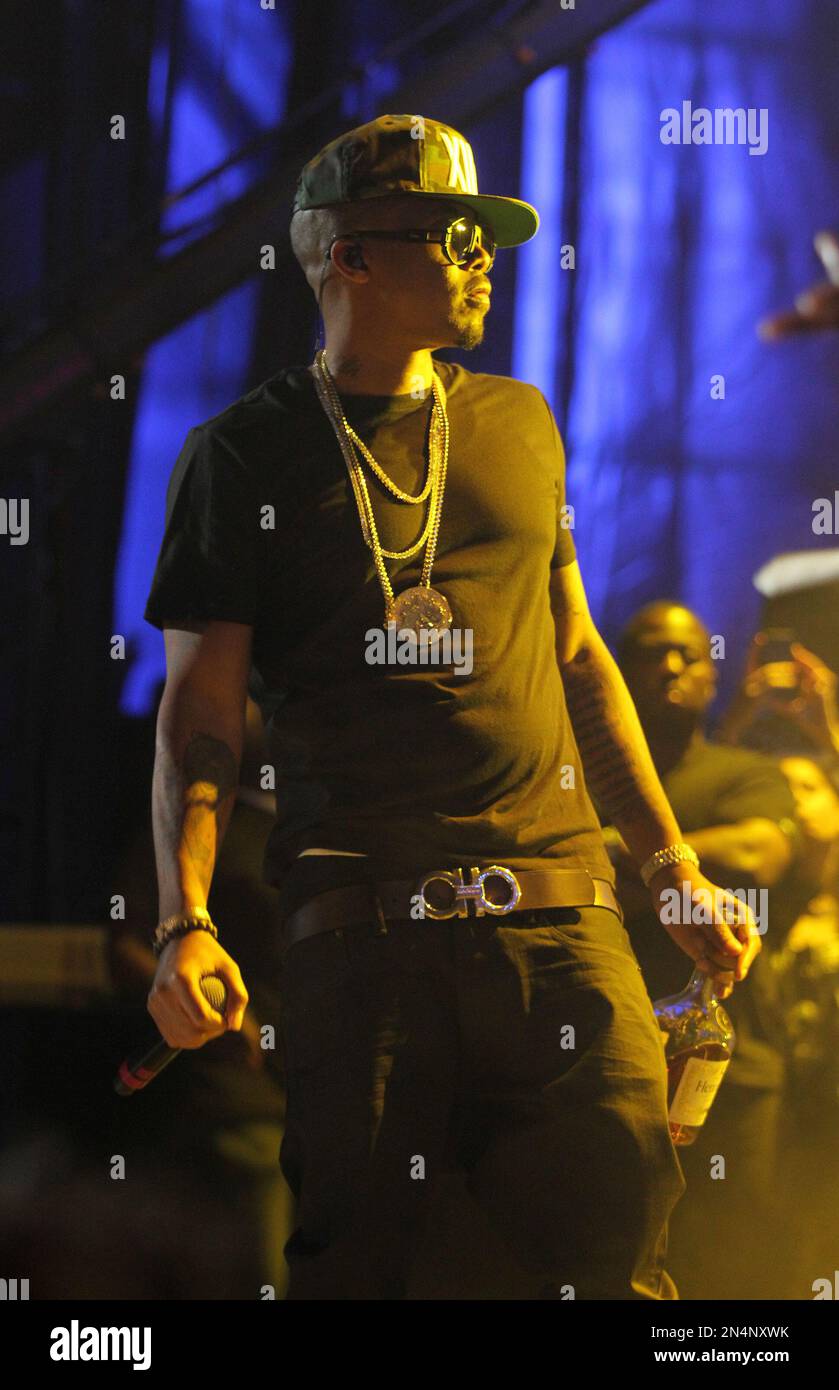 Rapper Nas is seen performing during Hot 97's Summer Jam at MetLife ...