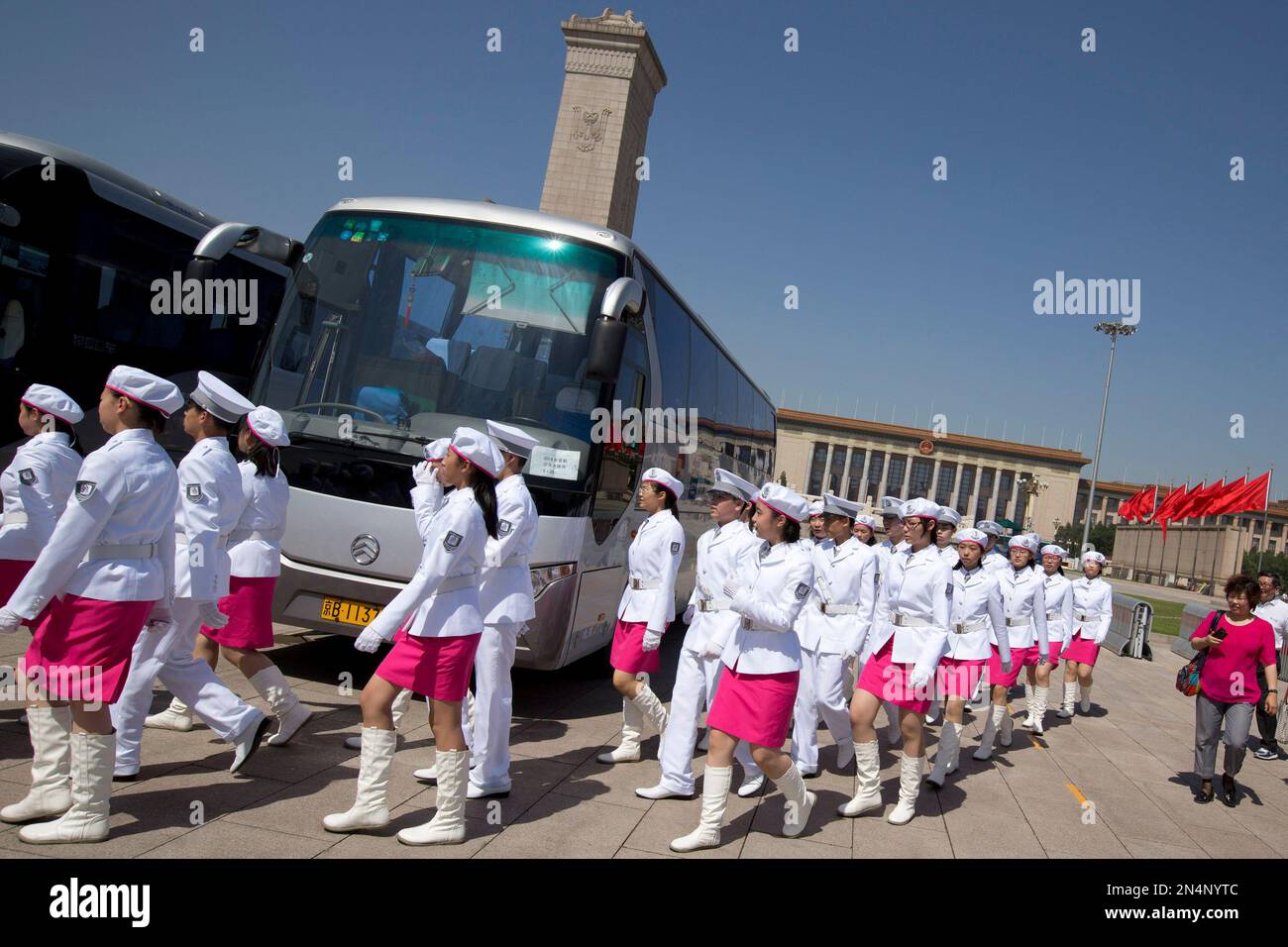 In this May 29, 2014 photo, high school students dressed in uniforms ...