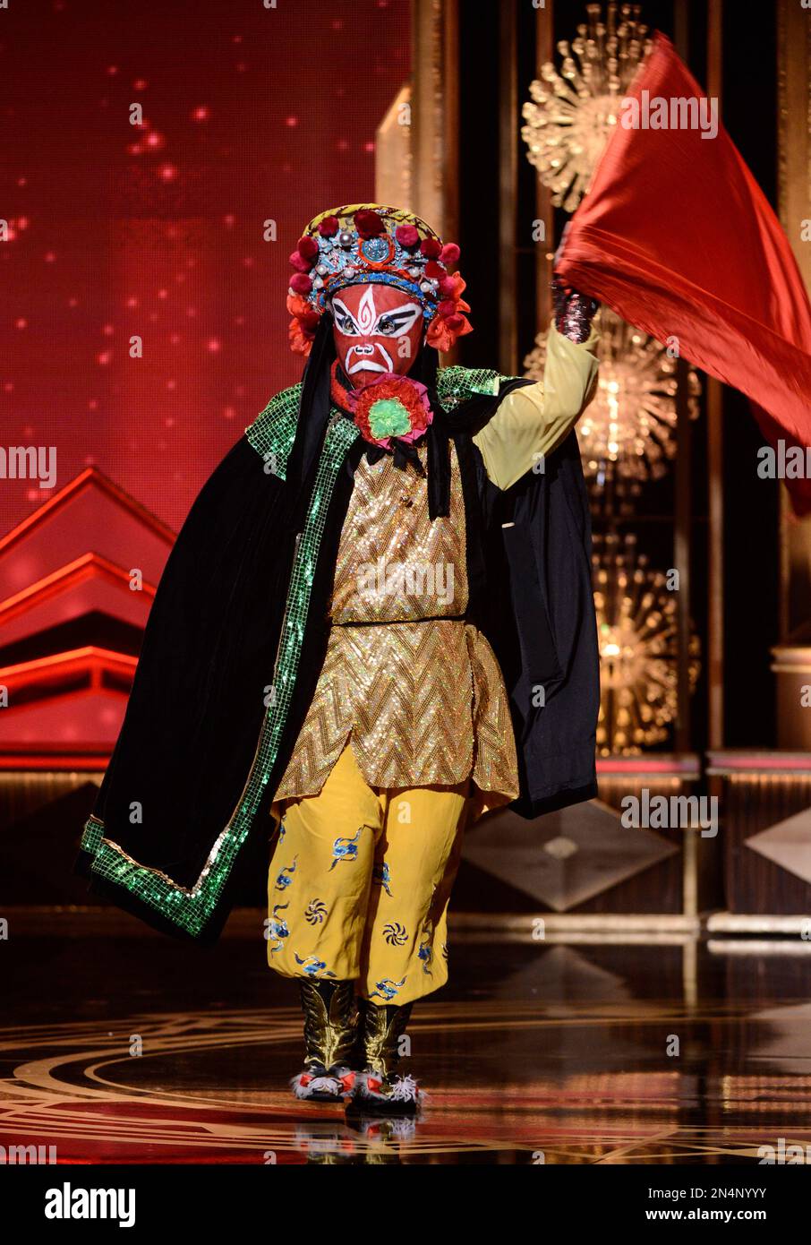 Master Zhao performs on stage at the Huading Film Awards at the Ricardo ...
