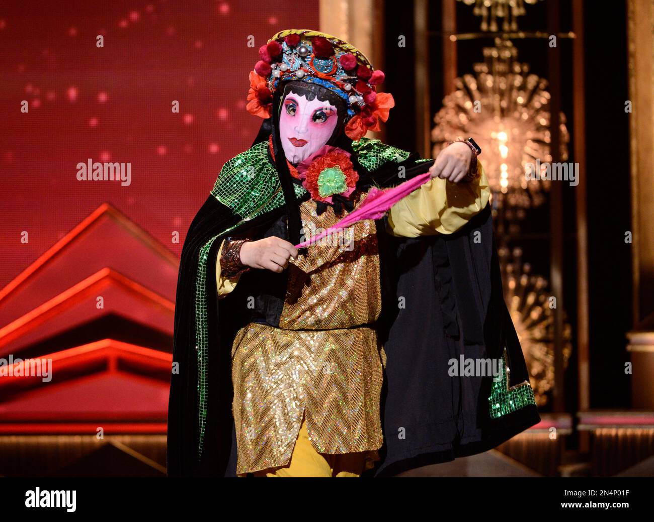Master Zhao performs on stage at the Huading Film Awards at the Ricardo ...