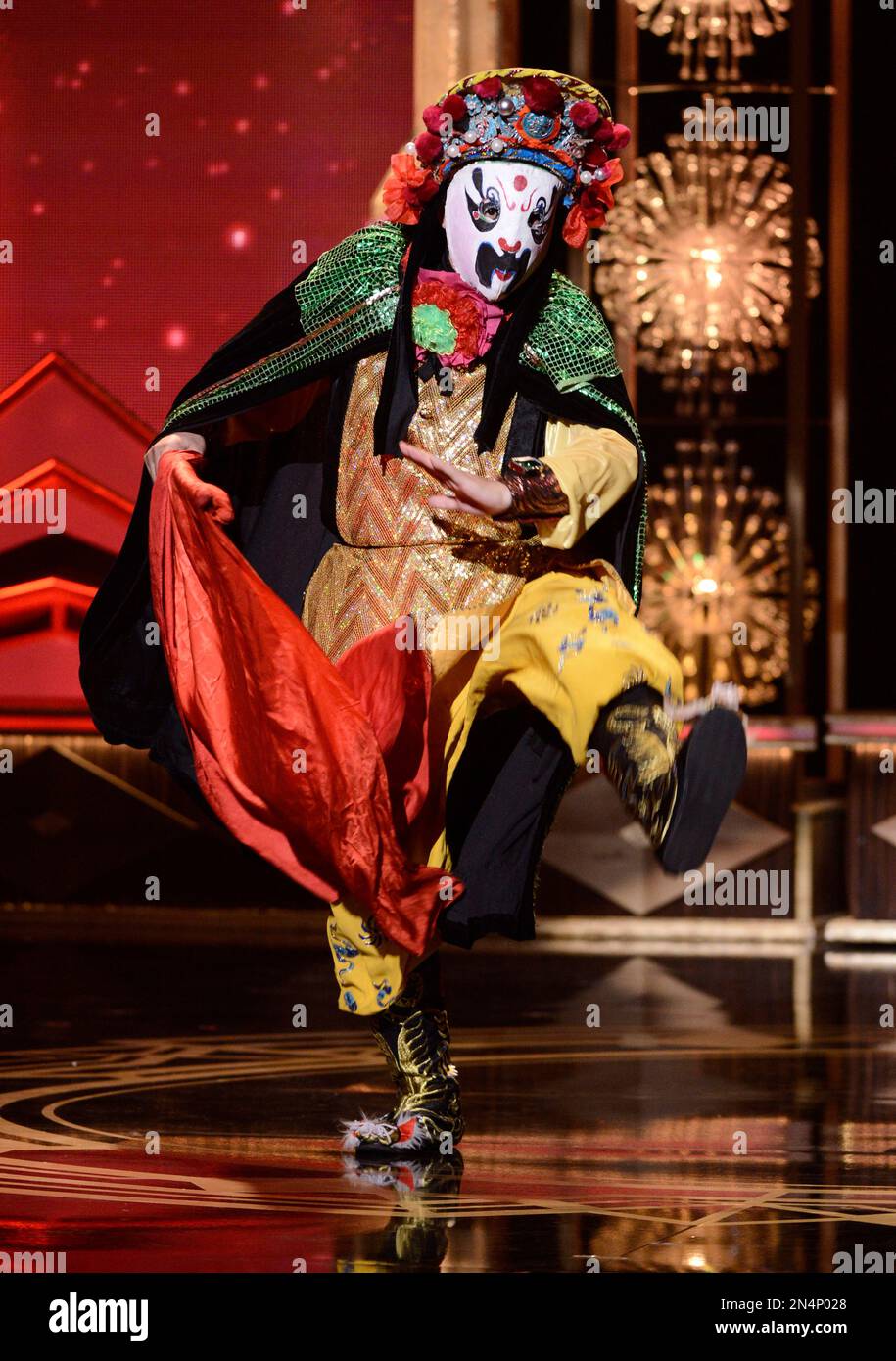 Master Zhao performs on stage at the Huading Film Awards at the Ricardo ...
