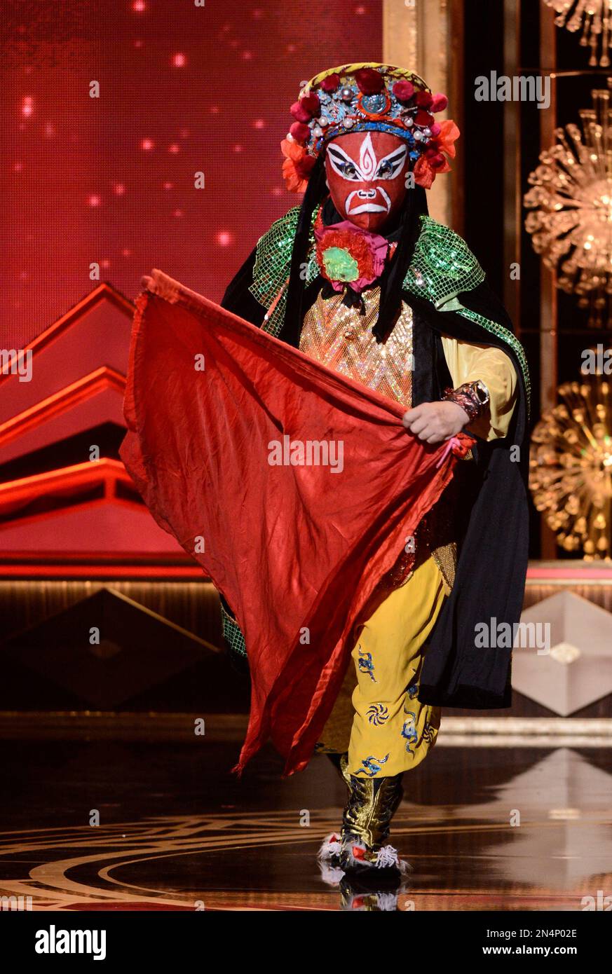 Master Zhao performs on stage at the Huading Film Awards at the Ricardo ...