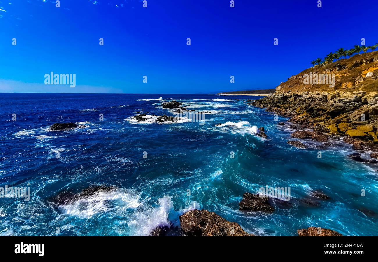 Beautiful rocks cliffs stones and boulders and huge big surfer waves ...