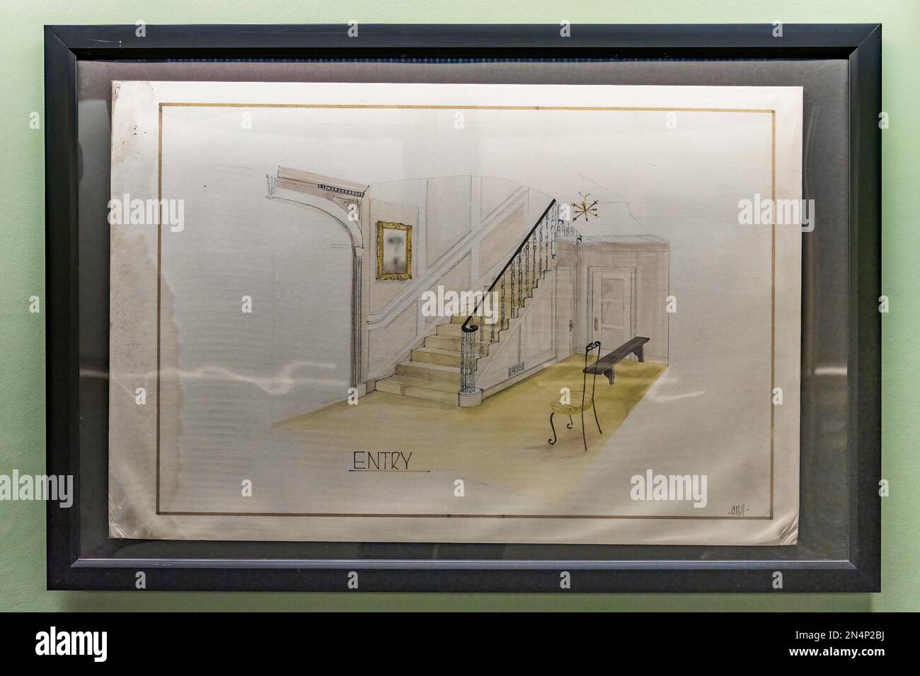 The architect’s rendering of the entry to Graceland, the home of Elvis ...