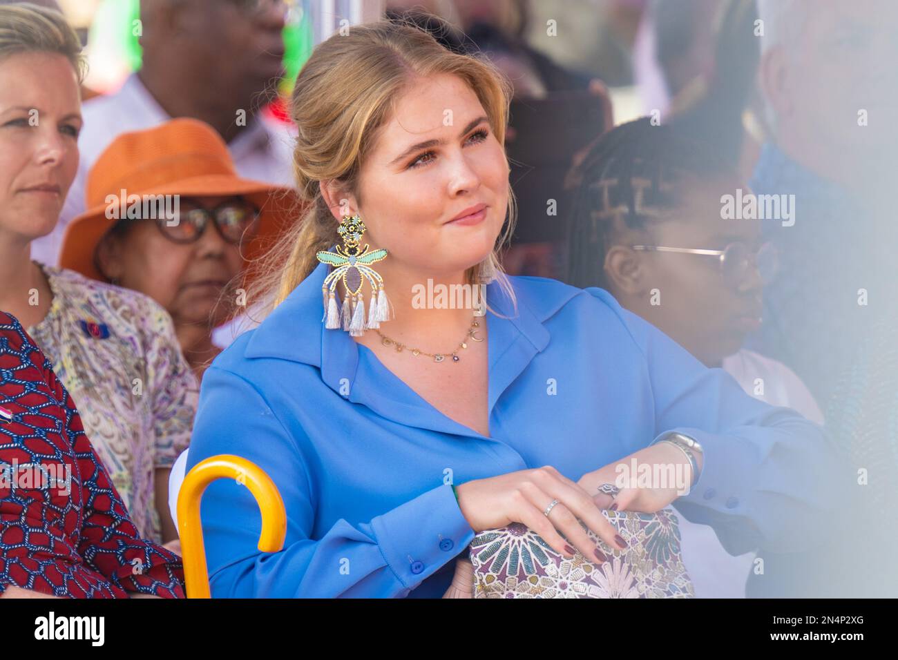 Princess Amalia, Princess of Orange during arrival on F.D. Roosevelt ...