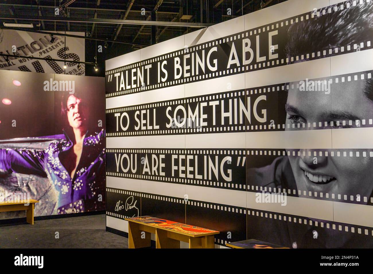 Elvis Quote Display in the Elvis Presley's Memphis Entertainment ...