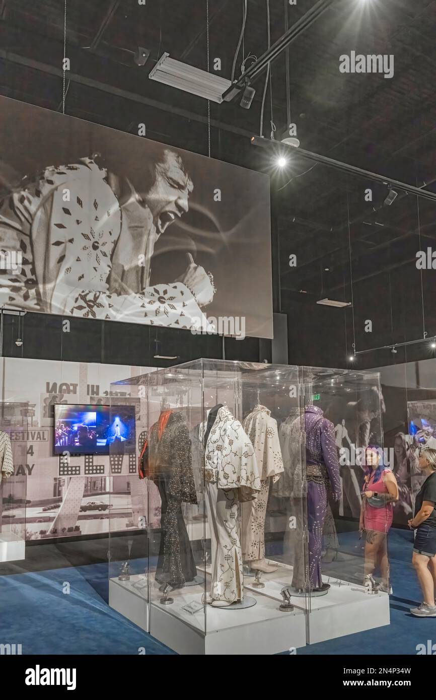 Elvis Stage Costumes on display in the Elvis Presley's Memphis ...