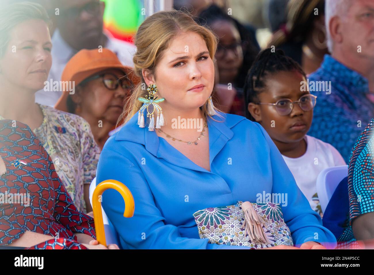 Princess Amalia, Princess of Orange during arrival on F.D. Roosevelt ...