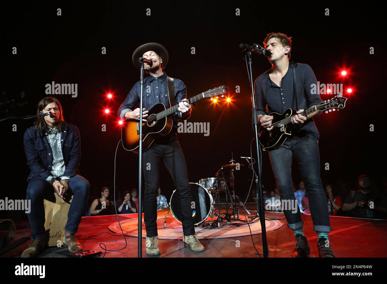 Bear Rinehart, Bo Rinehart and Seth Bolt with NEEDTOBREATHE performing ...