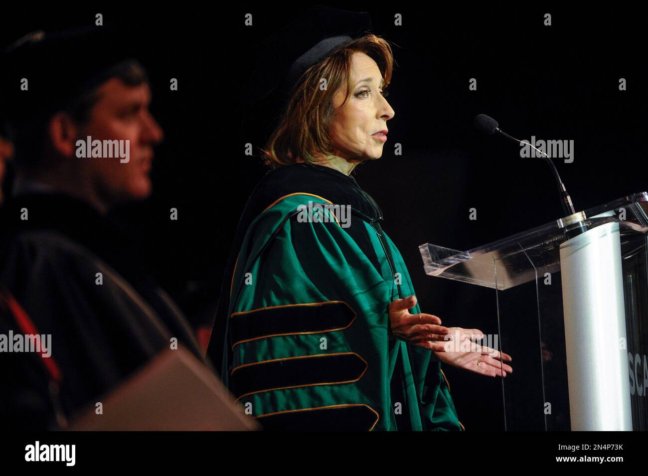 SCAD President Paula Wallace is seen at the SCAD Commencement, on ... SCAD President Paula Wallace is seen at the SCAD Commencement, on ...