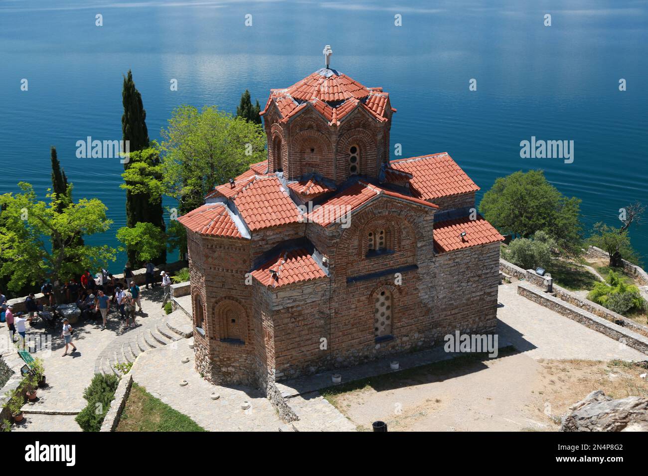Ancient church of Saint John Kaneo in Ohrid on the cliff over Ohrid ...