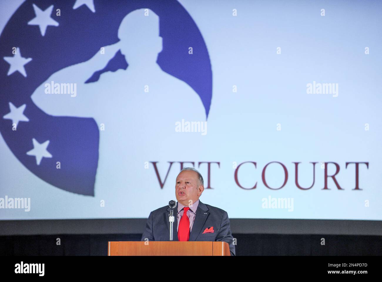 during the closing ceremony of the 2nd Annual Justice For Vets Veterans ...