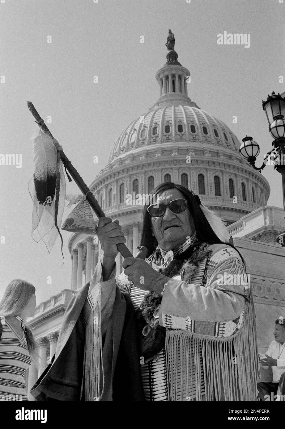 Chief Frank Fools Crow, holy man of the Oglala Sioux Native American ...