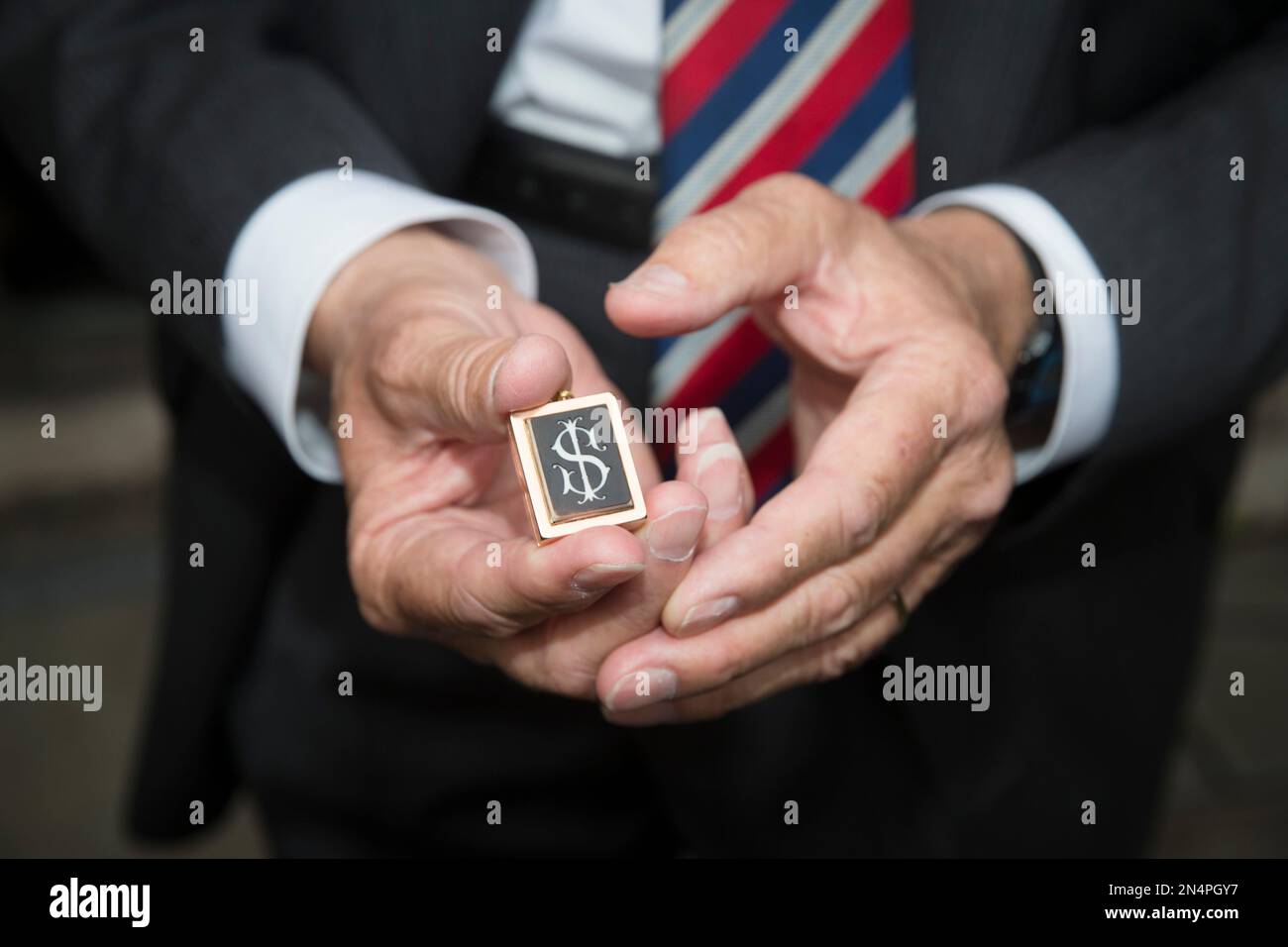 Paul Kurzman, chairman of the Straus Historical Society, shows the ...