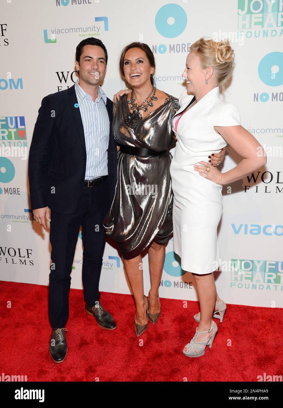 Actors Danny Pino, Mariska Hargitay, center, and Kelli Giddish attend ...