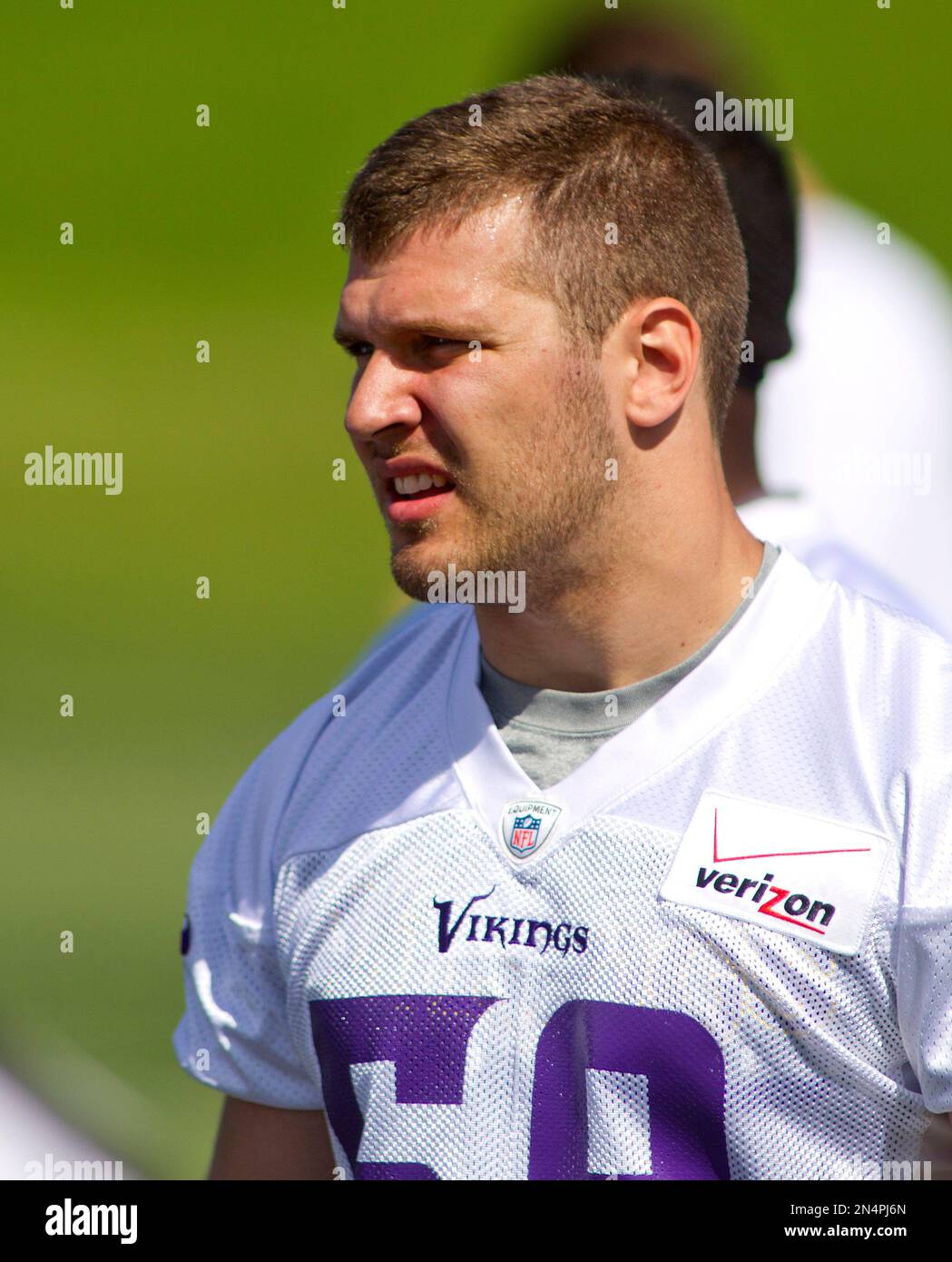 Minnesota Vikings linebacker Mike Zimmer looks on during an NFL ...