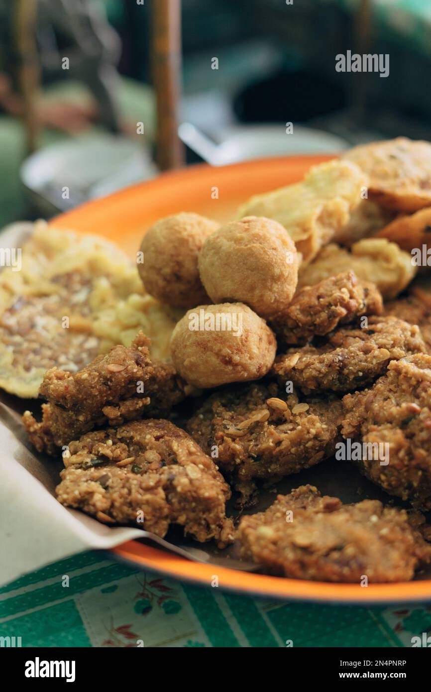 Local snacks from Ponorogo, Indonesia called Lentho made from tolo ...