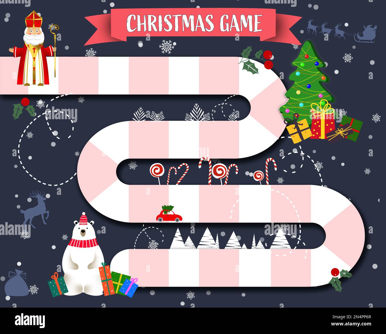 Bright illustration for children's board game. Playtime Stock Photo - Alamy