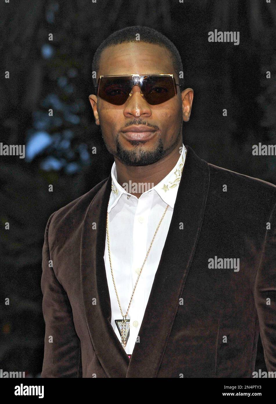 Nigerian singer N'banj poses as he arrives for the World Music Awards ...