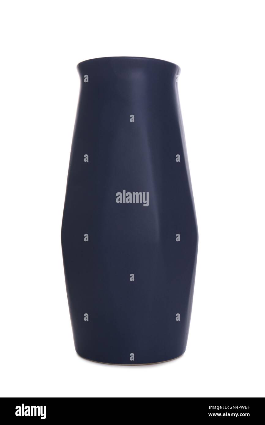 Empty stylish ceramic vase isolated on white Stock Photo - Alamy