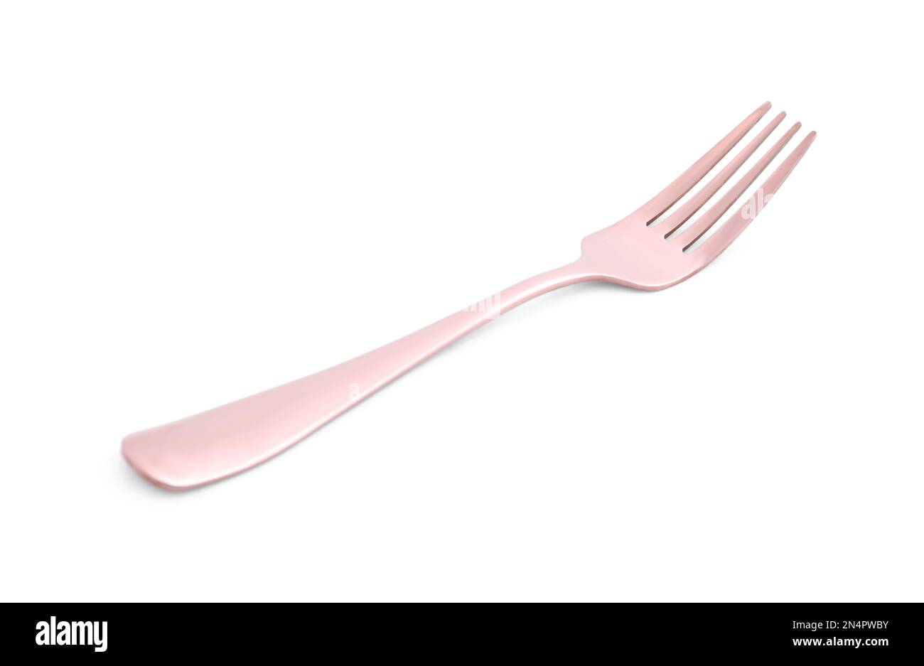 New clean shiny fork isolated on white Stock Photo - Alamy