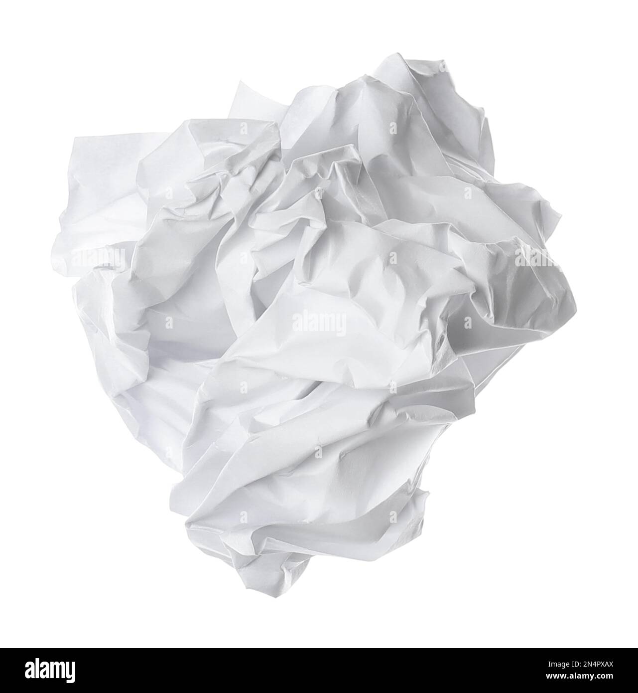 Crumpled sheet of paper isolated on white Stock Photo - Alamy