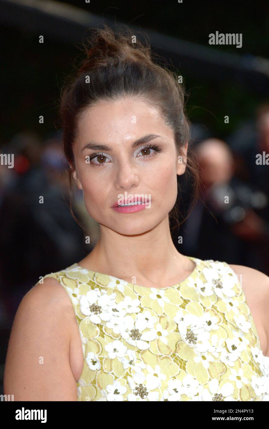 Charlotte Riley poses for photographers at the Edge Of Tomorrow World ...