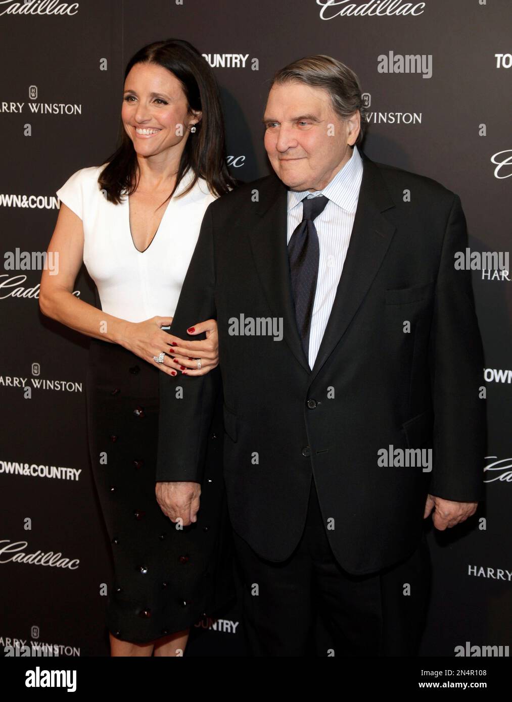 Actress Julia Louis-Dreyfus, left, and her father, William Louis ...