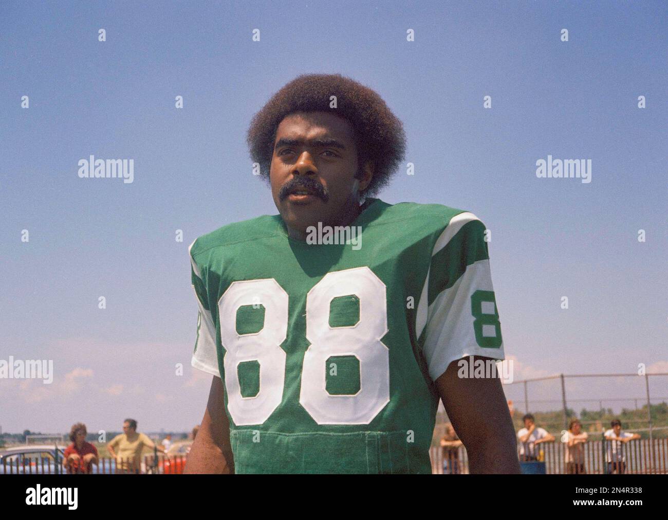 Tight end Richard Caster (88) of the New York Jets is shown in this ...