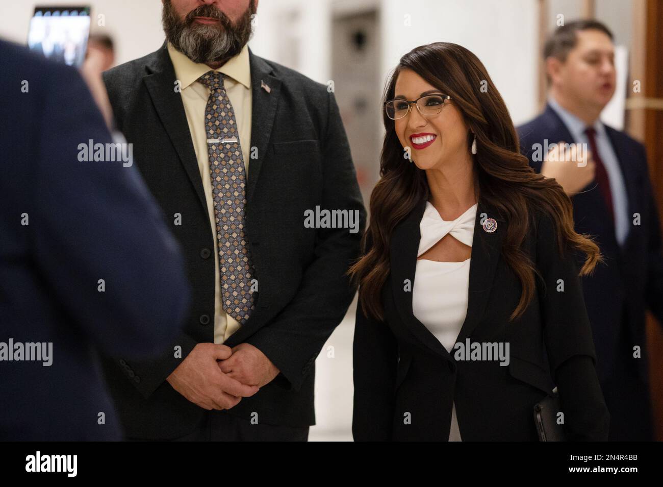 U.S. Representative Lauren Boebert, R-CO., is seen in the Rayburn House Office Building on ...