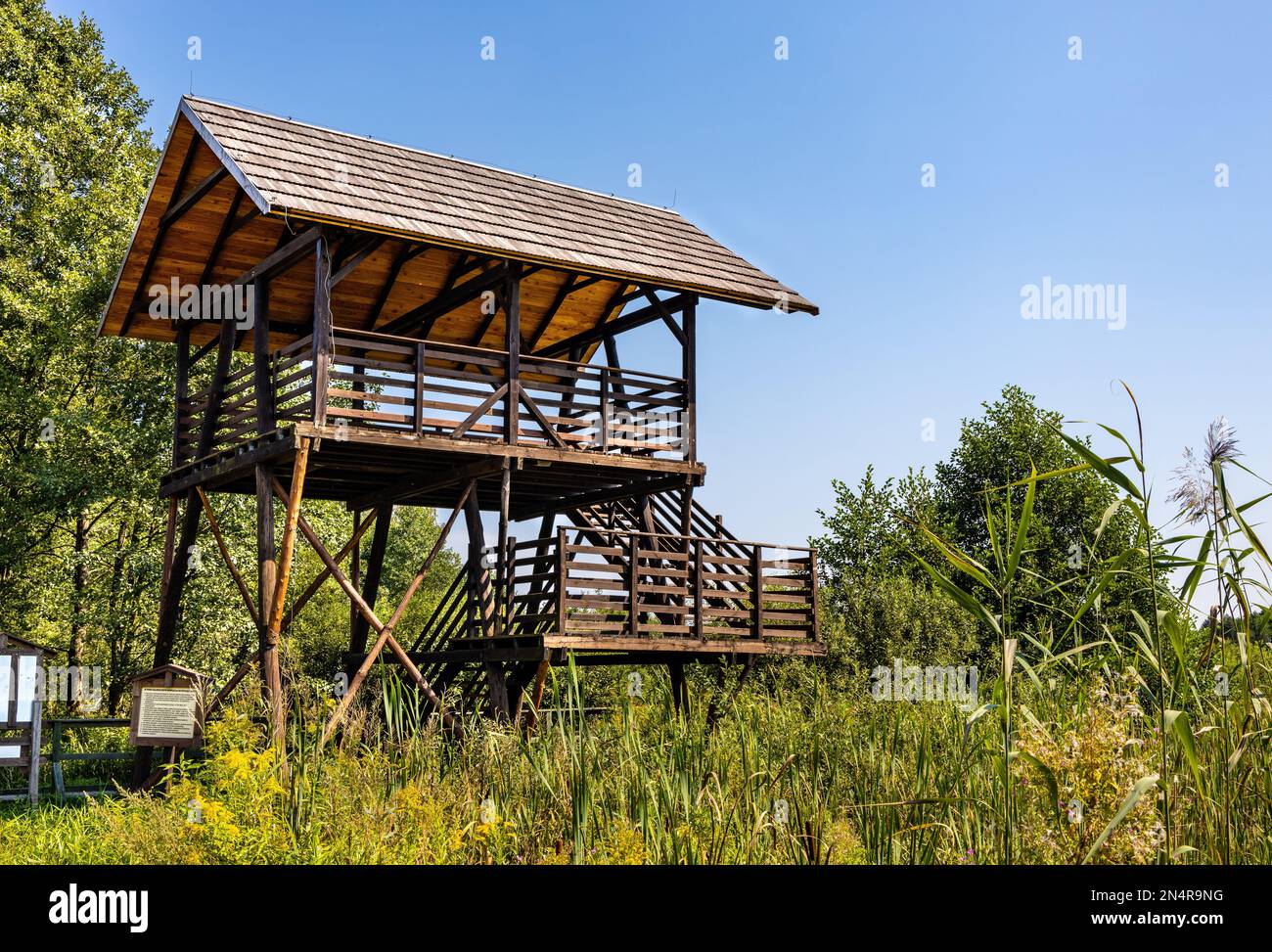 Calowanie, Poland - August 27, 2022: Observatory tower and platform ...