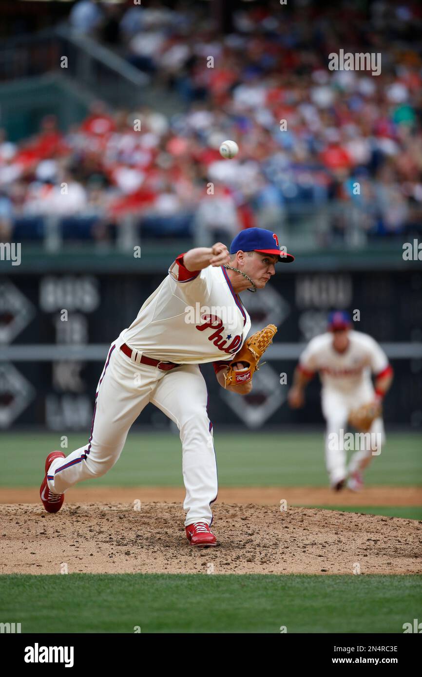 Philadelphia Phillies' David Buchanan in action during a baseball game ...