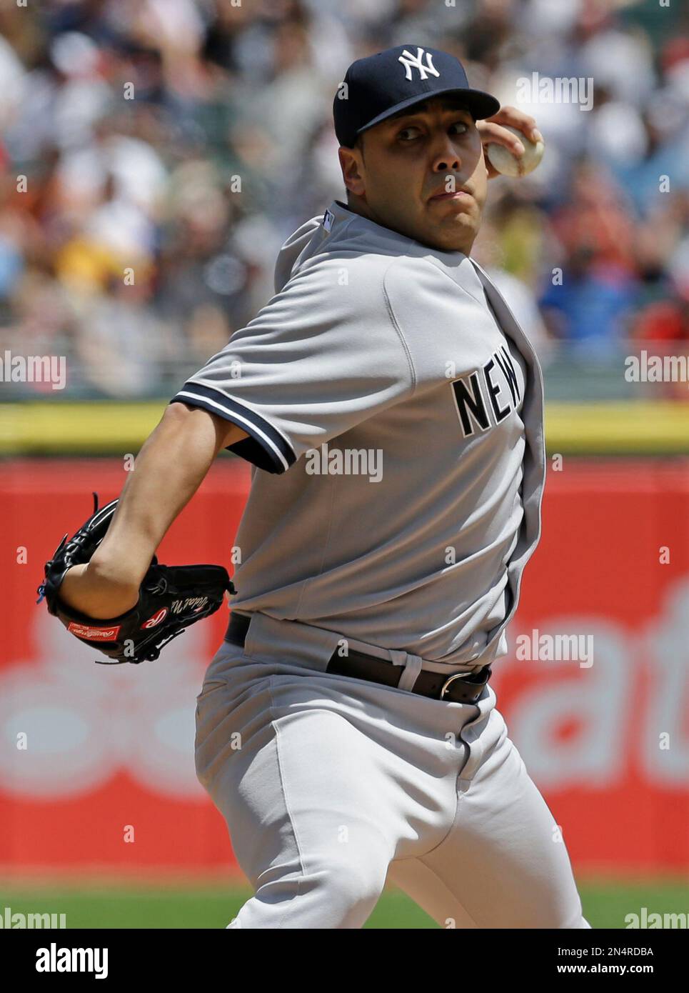 New York Yankees starter Vidal Nuno throws against the Chicago White ...