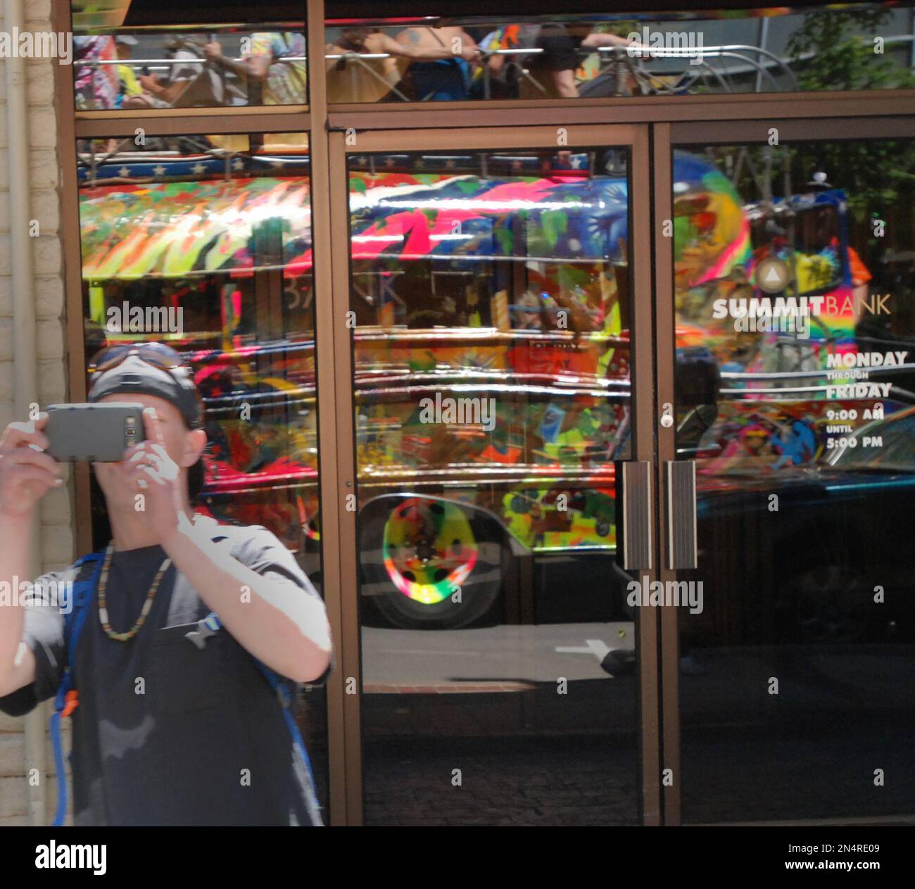 A man snaps a photo of the latest version of late author Ken Kesey's ...