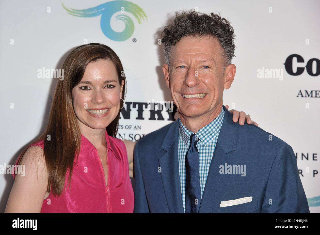Lyle Lovett , right and April Kimble arrive at the "Country: Portraits ...