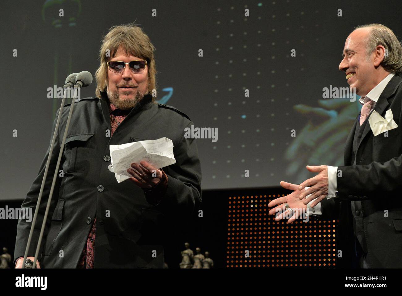 Mick Jones presents Jerry Dammers with the Inspiration Award at the ...