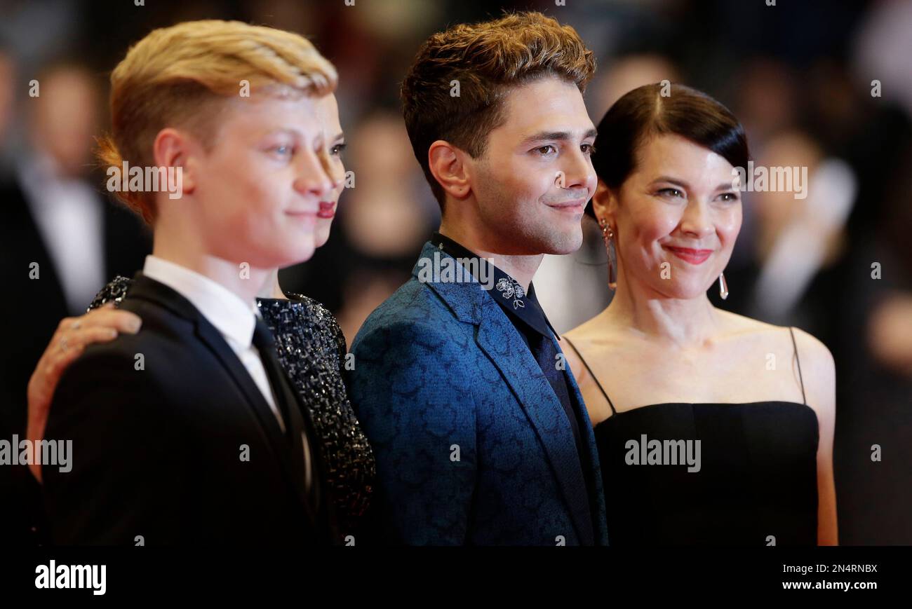 From right, actress Anne Dorval, director Xavier Dolan, actress Suzanne ...