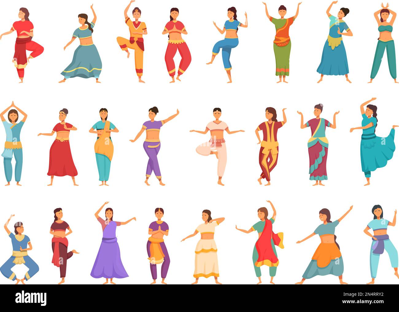 Indian Dance Logo Clip Art