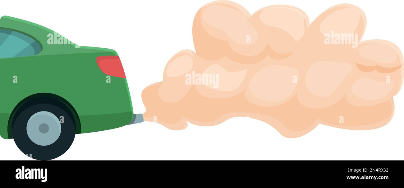 Smog car smoke icon cartoon vector. Traffic gas. Air co2 Stock Vector ...