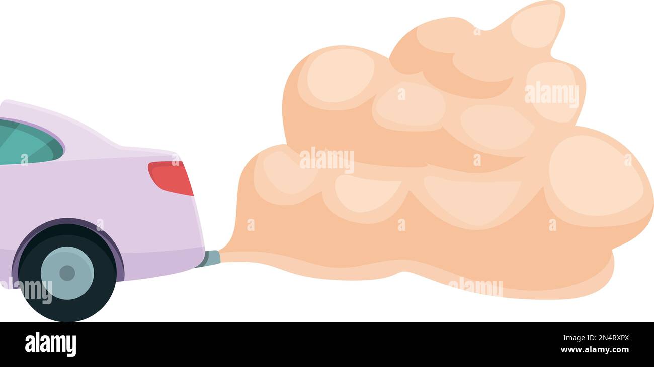 Pipe car smoke icon cartoon vector. Vehicle gas. Smog air Stock Vector ...
