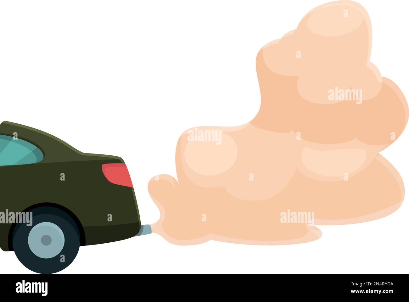 Idle car smoke icon cartoon vector. Vehicle gas. Pipe air Stock Vector ...