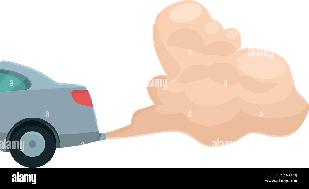 Fuel car smoke icon cartoon vector. Gas vehicle. Smog pipe Stock Vector ...