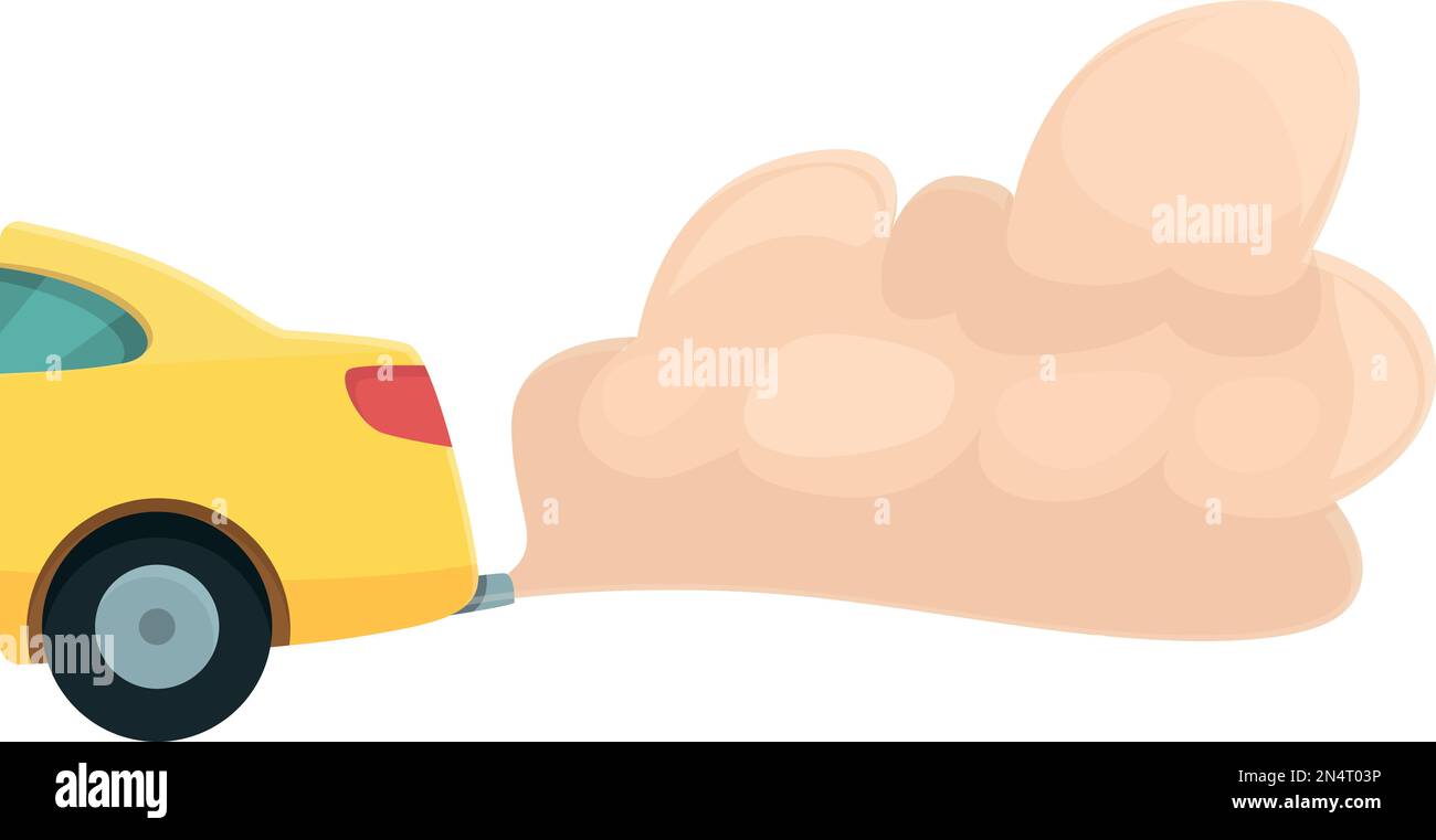Automobile smoke icon cartoon vector. Car gas. Smog pipe Stock Vector ...