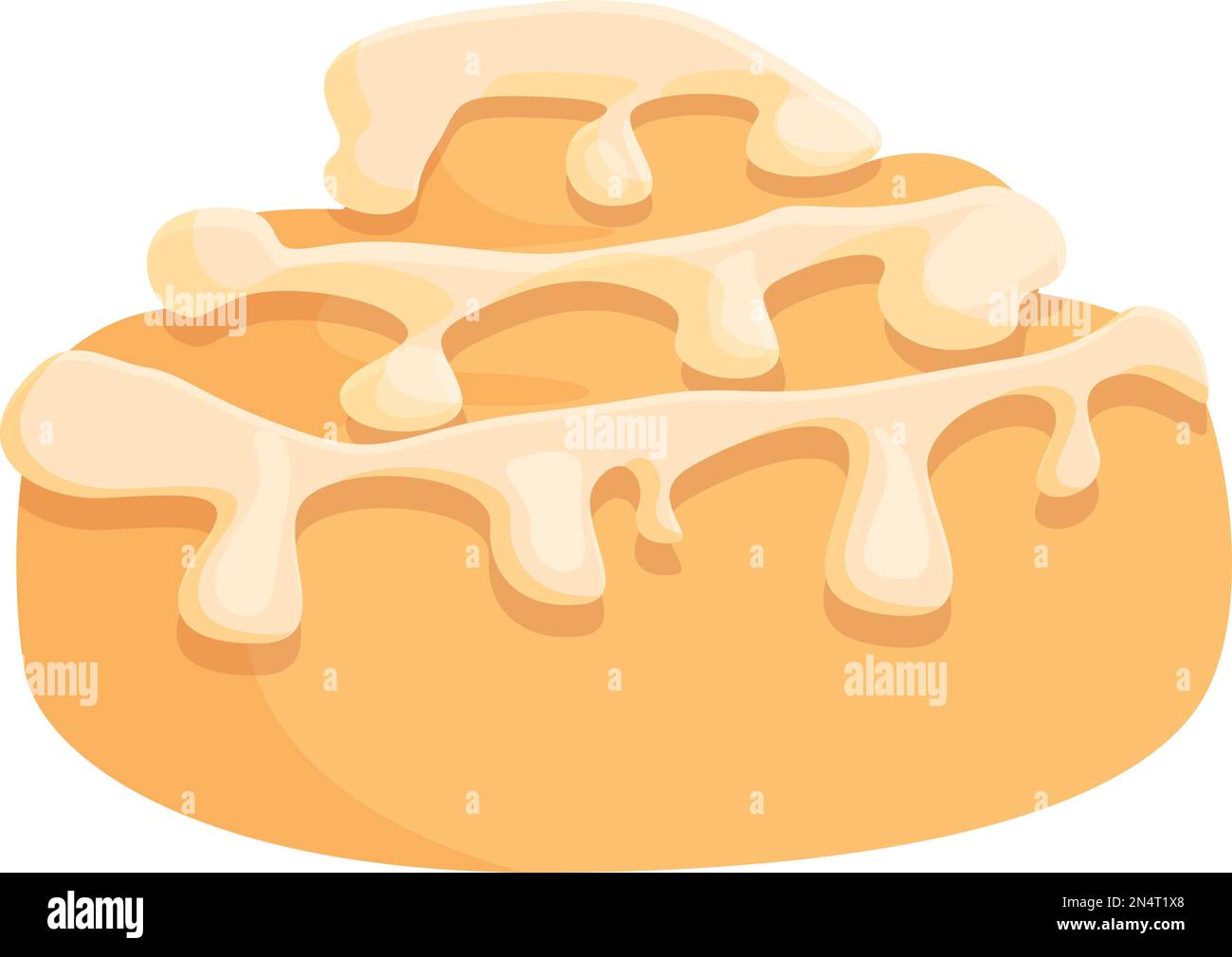 Bread roll bun icon cartoon vector. Pastry food. Sweet bakery Stock ...