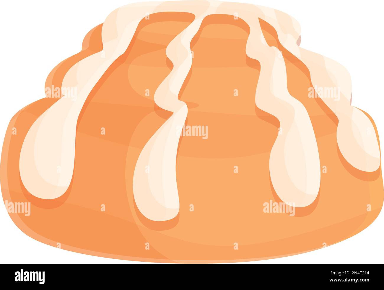 Cinnamon roll bun icon cartoon vector. Swirl bread. Pastry food Stock ...