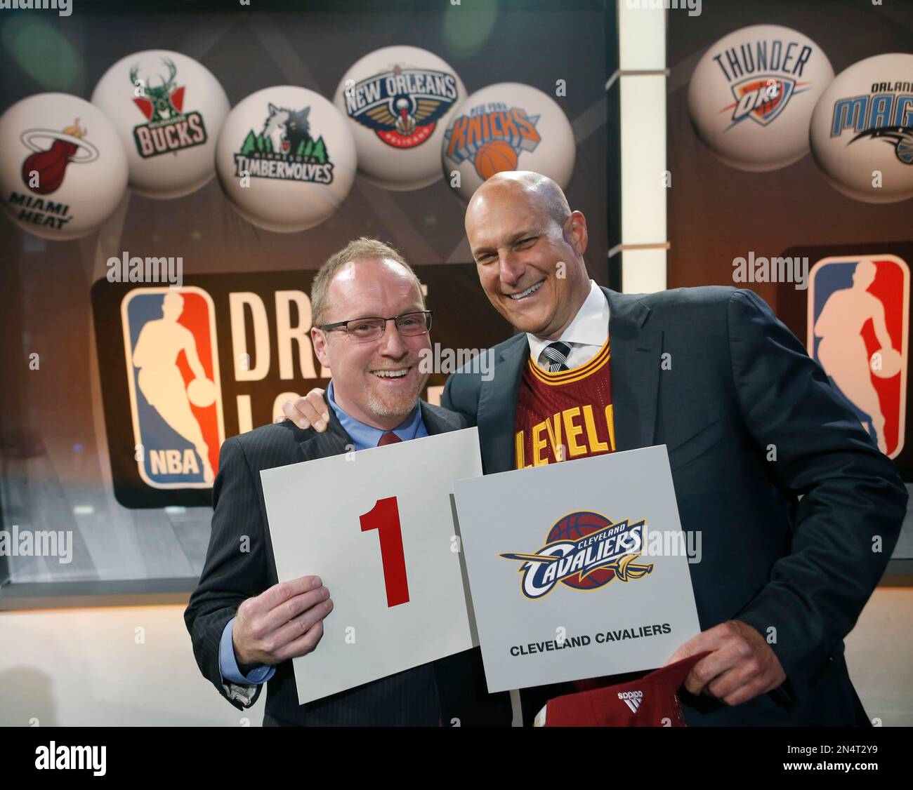Cleveland Cavaliers general manager David Griffin, left, and minority ...